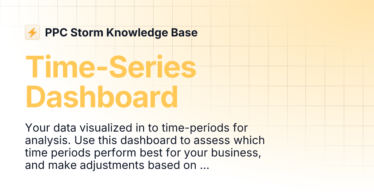 Time-Series Dashboard | PPC Storm Knowledge Base